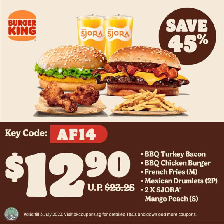 Burger King Menu Singapore 2024 (Updated January)
