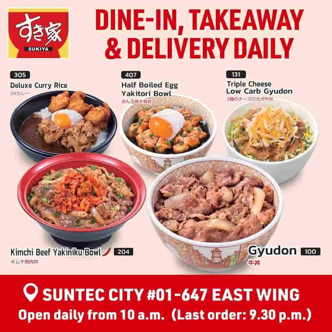 SUKIYA Singapore Outlets: Opening Hours and Locations
